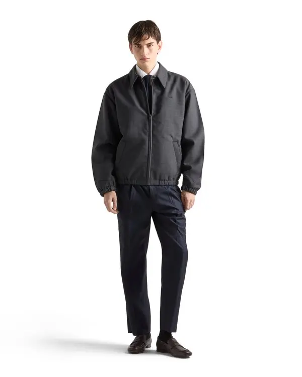 Prada Wool Blouson Jacket - Grey