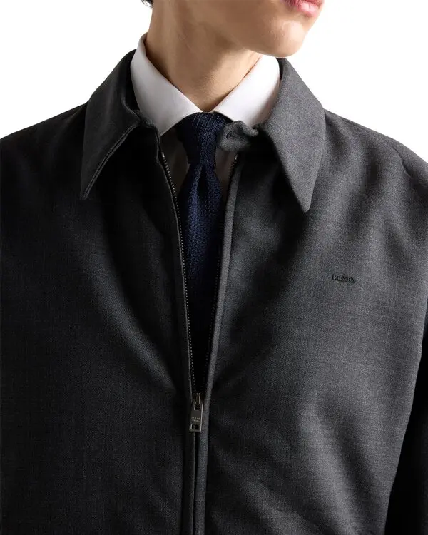 Prada Wool Blouson Jacket - Grey