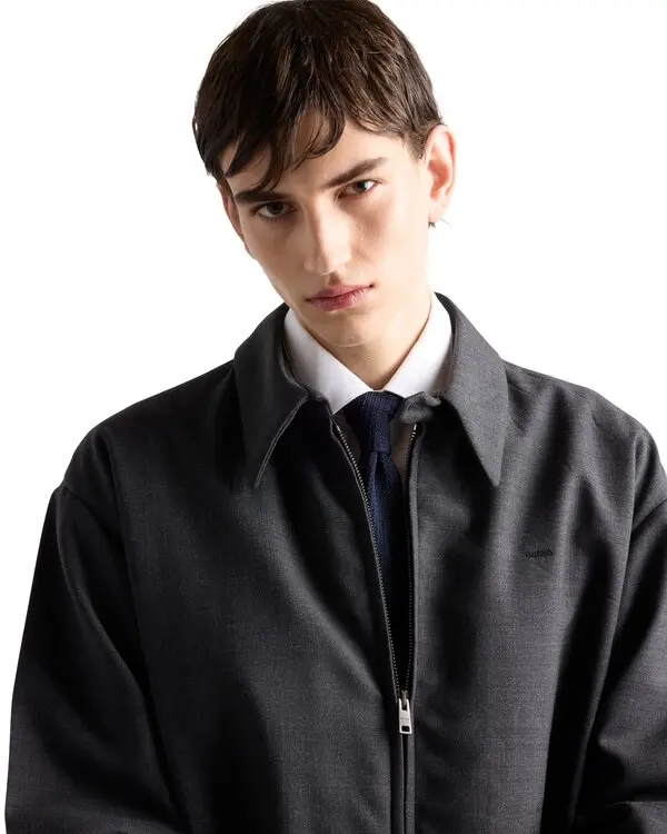 Prada Wool Blouson Jacket - Grey