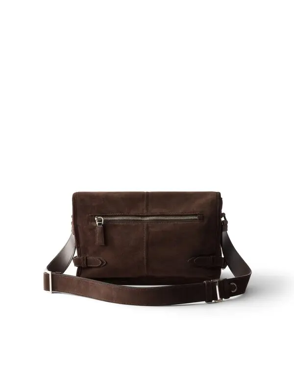 Prada Suede Shoulder Bag - Brown