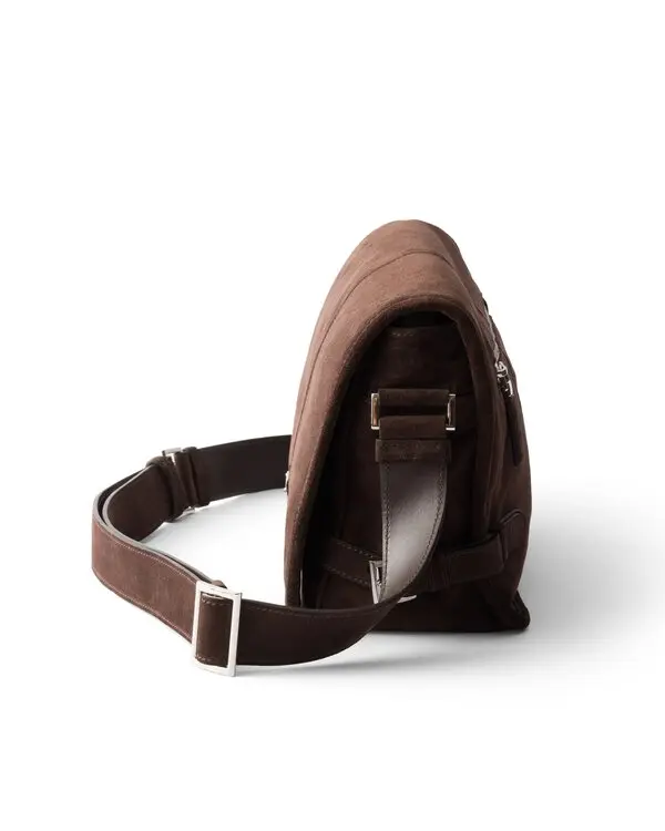 Prada Suede Shoulder Bag - Brown
