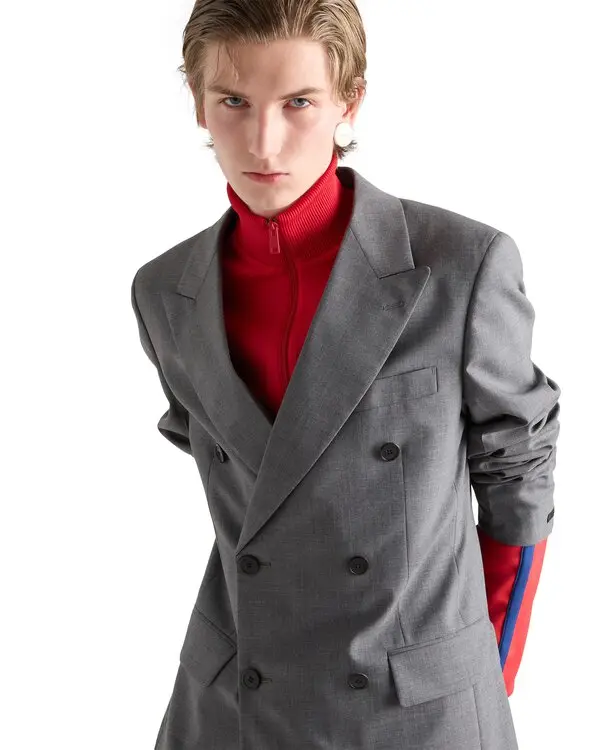 Prada Technical Fabric Blouson Jacket - Red