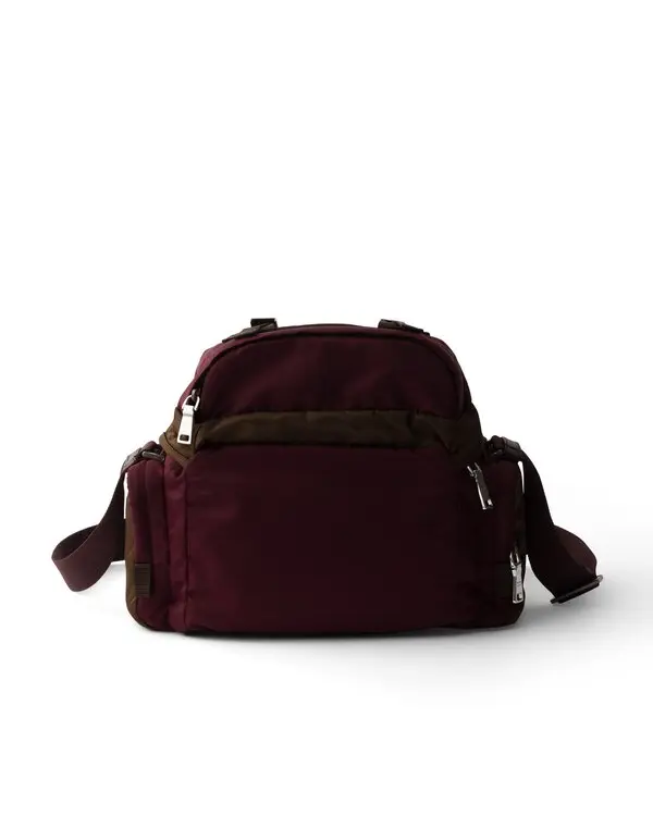 Prada Re-nylon And Leather Shoulder Bag - Red