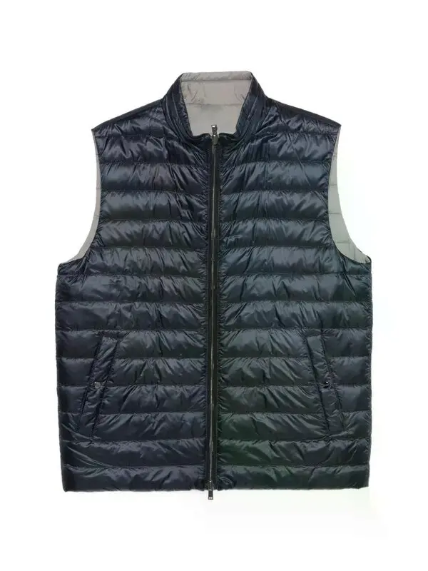 Herno Zip-fastening Quilted Gilet - Blue