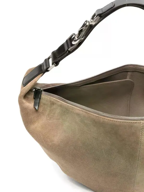 LEMAIRE Suede Quiver Clip Bag - Neutrals