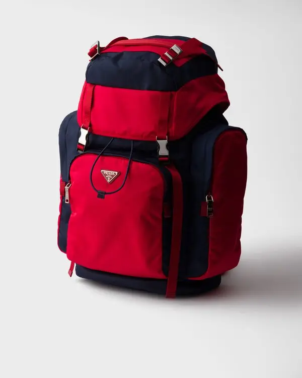 Prada Re-nylon Backpack - Baltic Blue/red