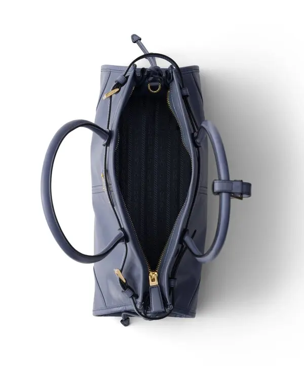 Prada Bonnie Medium Leather Handbag - Blue