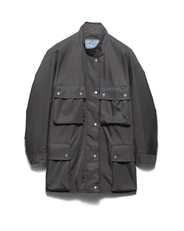 Prada Washed Re-nylon Rain Jacket - Grey