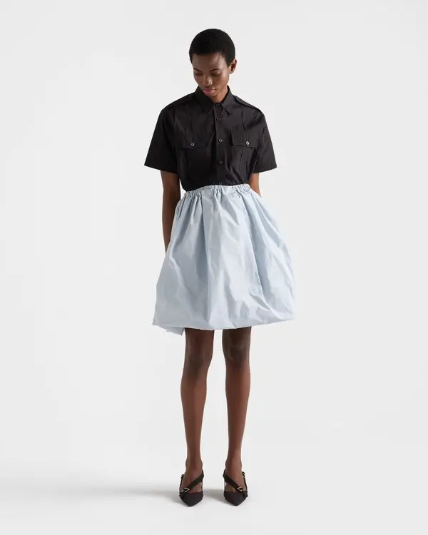 Prada Technical Taffeta Skirt - Astro
