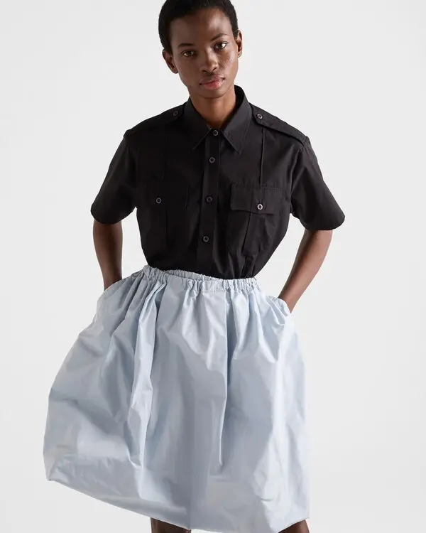 Prada Technical Taffeta Skirt - Astro