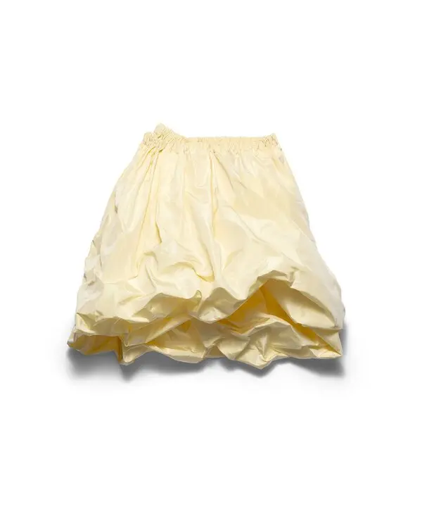 Prada Technical Taffeta Skirt - Yellow
