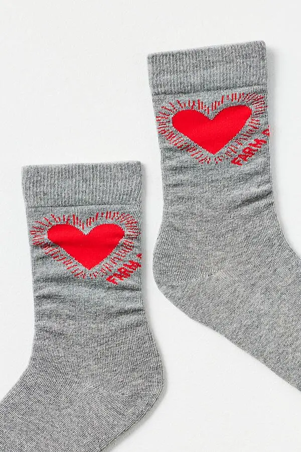 Farm Rio Knit Icon Crew Socks - Grey