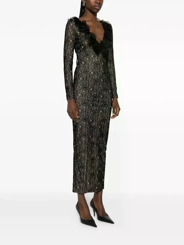 Alessandra Rich Lace Maxi Dress