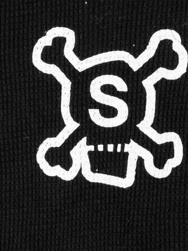 StÜssy Skull-print Long-sleeve T-shirt - Black