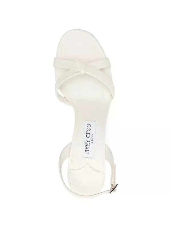 JIMMY CHOO Criss-cross Strap Sandals - White