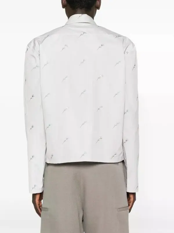 RIER Floral-embroidered Button-fastening Shirt