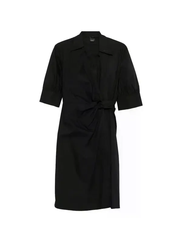 Pinko Knotted Wrap Midi Dress