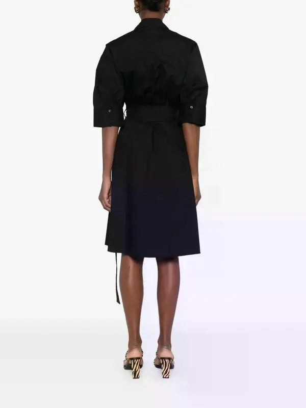 Pinko Knotted Wrap Midi Dress