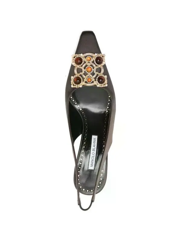 Manolo Blahnik Embellished Cupida Pumps