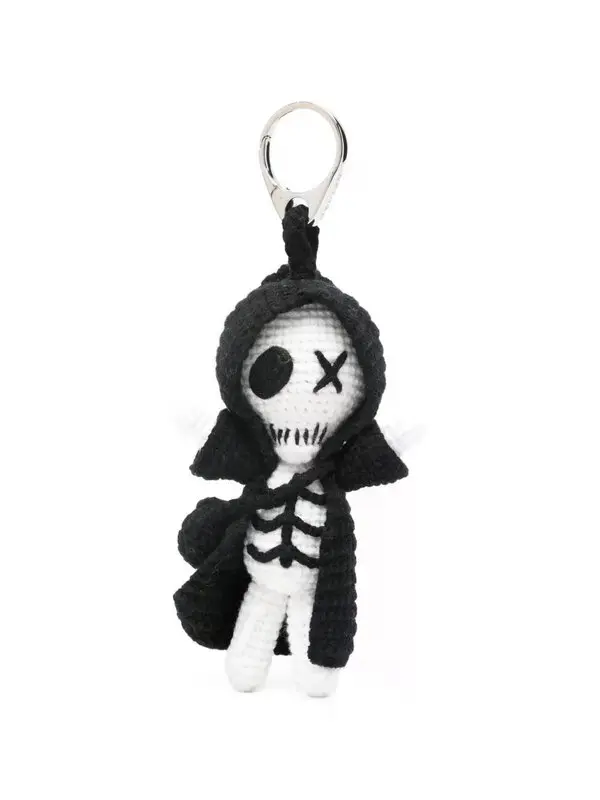 Alexander McQueen The Doll Sid Skeleton Charm Keyring - White
