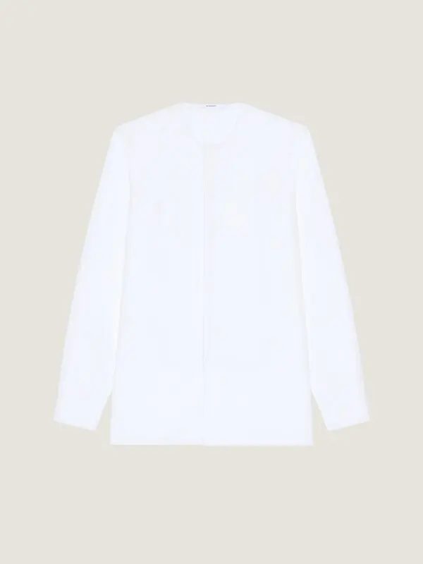 Givenchy Collarless Tuxedo Shirt In Poplin