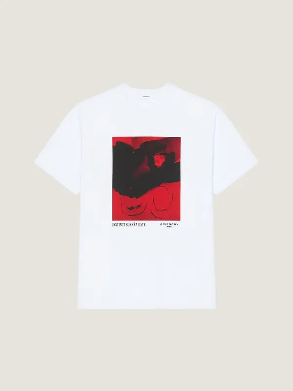 Givenchy T-shirt In Cotton With Surrealism Print - White