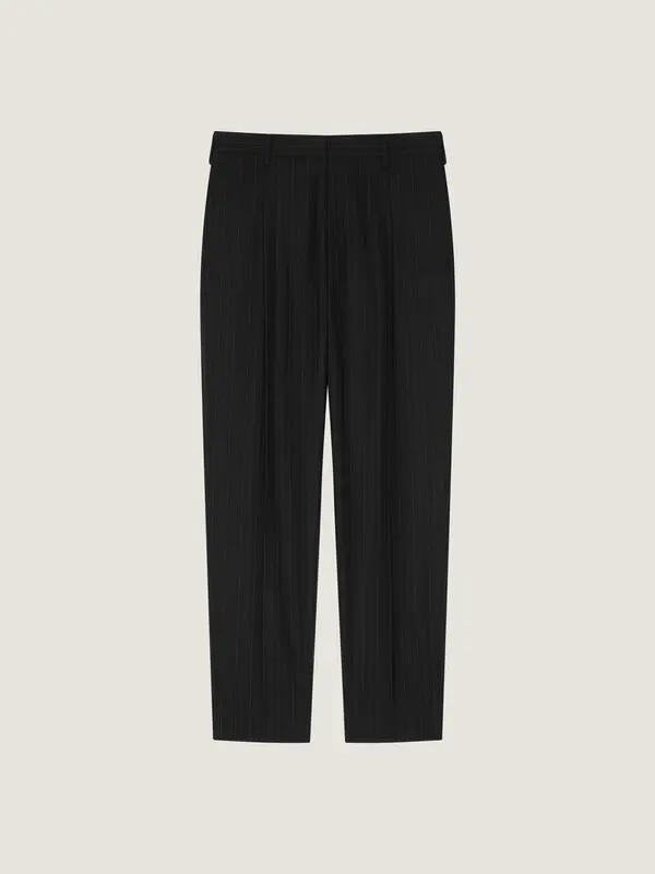 Givenchy Pinstriped Relaxed Fit Trousers - Black