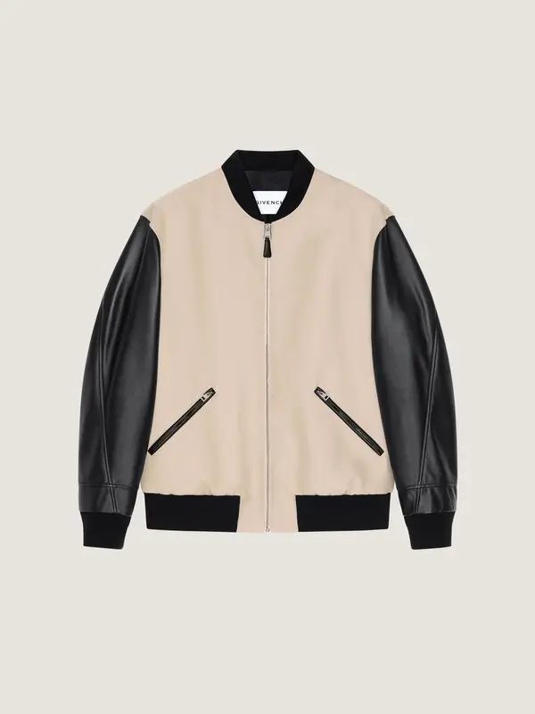Givenchy Mixed Material Blouson With Embroidery