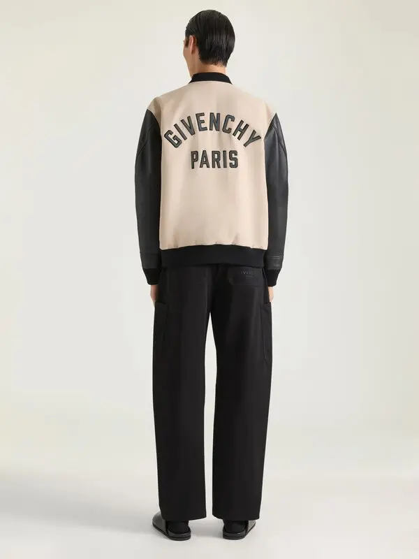 Givenchy Mixed Material Blouson With Embroidery