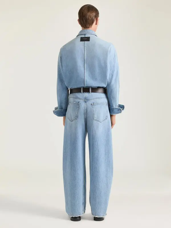 Givenchy Couture Seam Overshirt In Denim - Light Blue