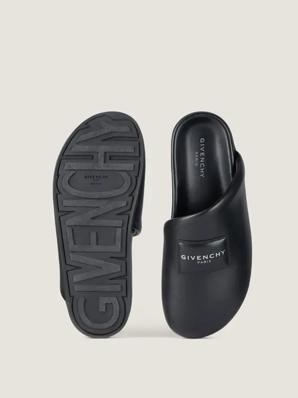 Givenchy Puffy Nappa Leather Mules - Black