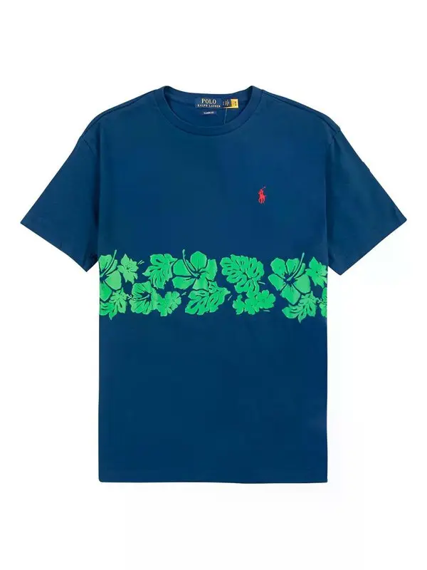 Polo Ralph Lauren Fleur Logo-detail T-shirt - Blue