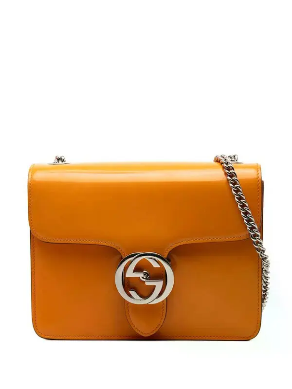 Gucci Small Interlocking G Dollar Crossbody Bag - Orange
