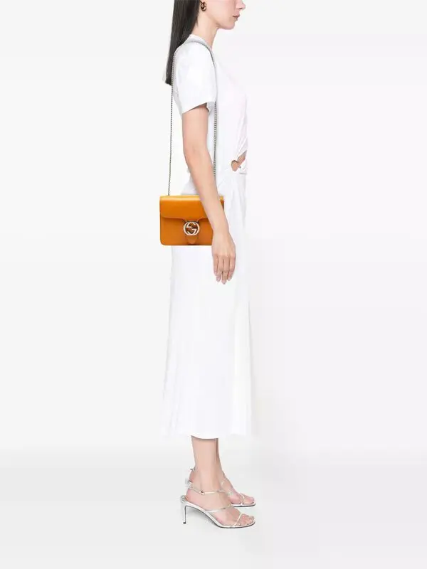 Gucci Small Interlocking G Dollar Crossbody Bag - Orange