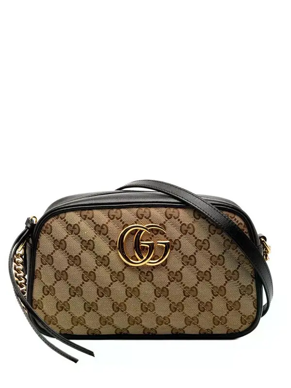 Gucci Gg Marmont Matelassé Canvas Crossbody Bag - Brown