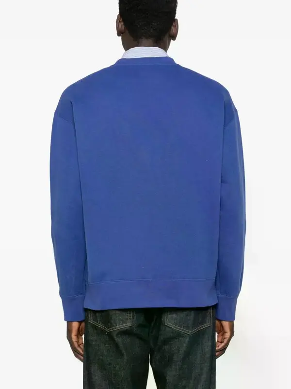 Valentino Garavani Panther-print Cotton Sweatshirt - Blue