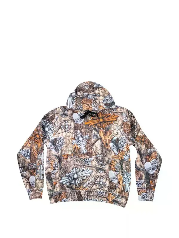 Chrome Hearts Patterned Hoodie - Neutrals