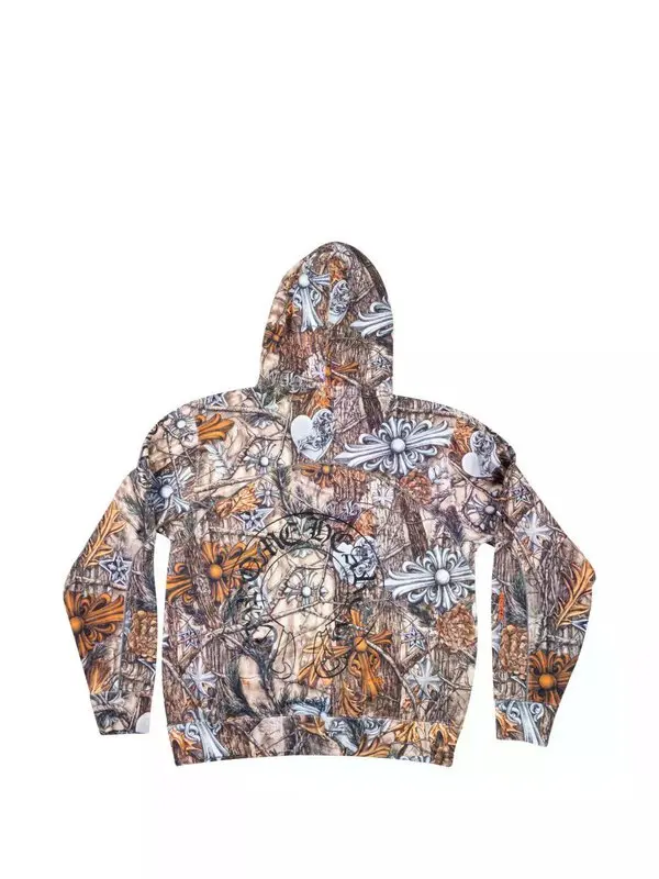 Chrome Hearts Patterned Hoodie - Neutrals