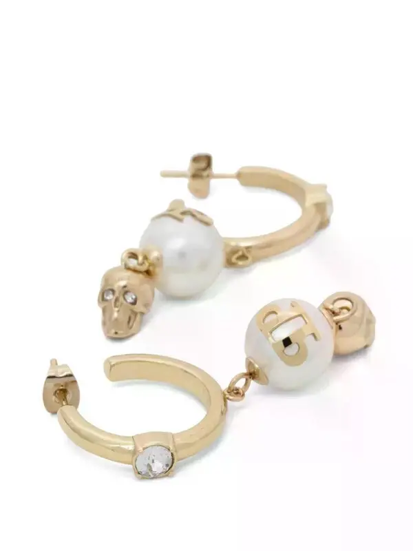 Philipp Plein Skull-charm Hoop Earrings