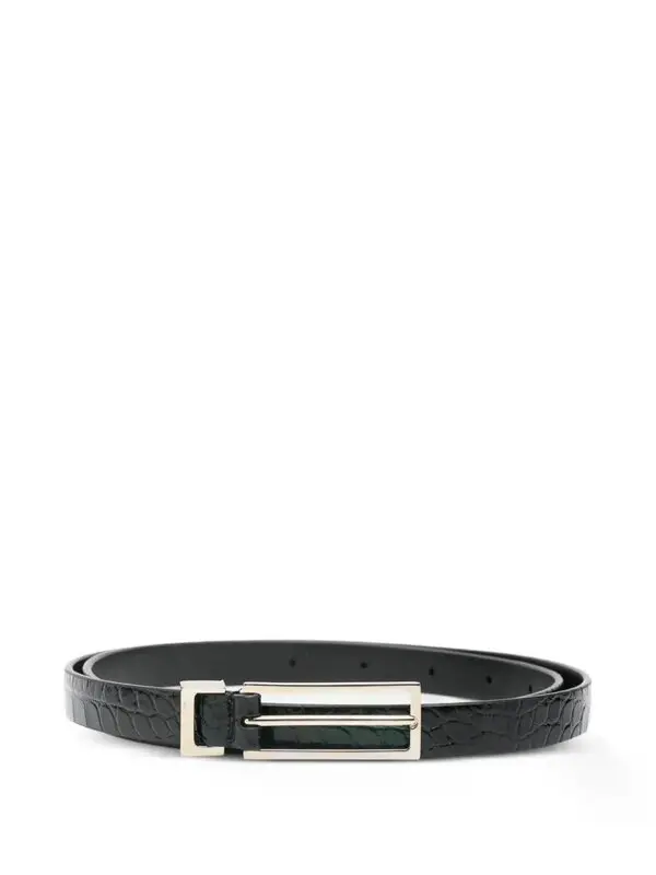 TOM FORD Croc-effect Belt - Black