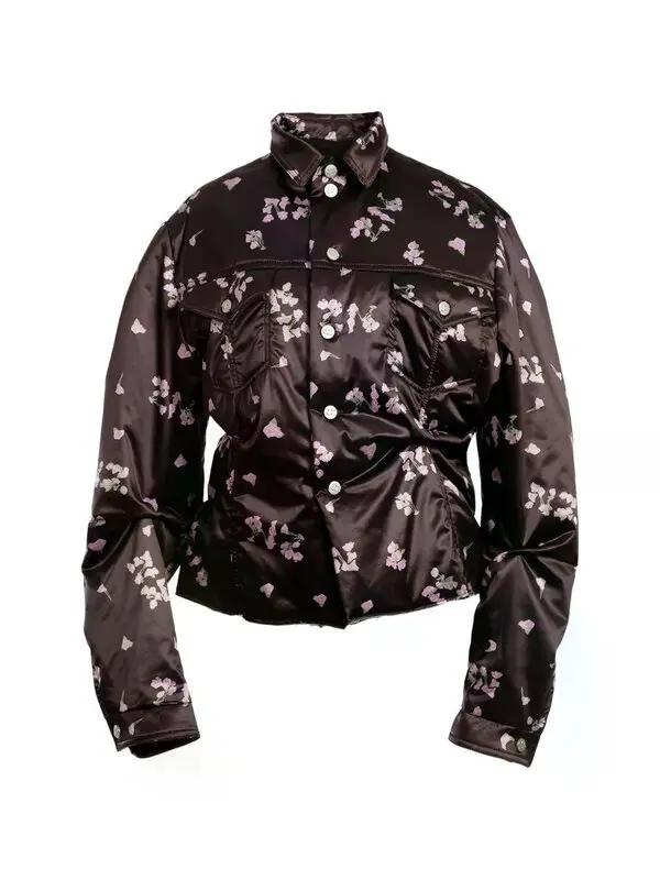 Natasha Zinko Floral-print Buttoned Jacket