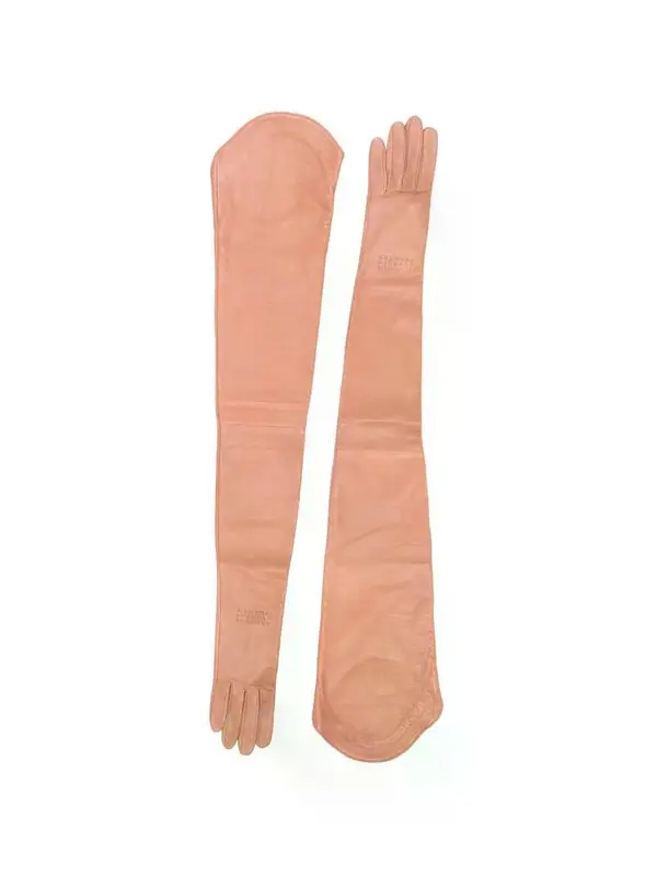 MAISON MARGIELA Stamped Leather Long Gloves - Pink