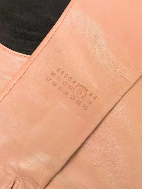 MAISON MARGIELA Stamped Leather Long Gloves