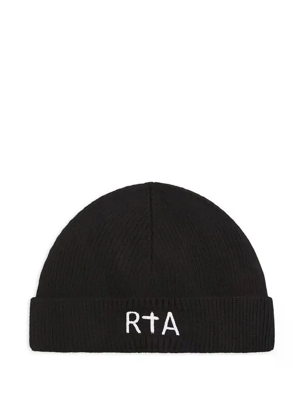 RtA Logo-embroidered Beanie - Black