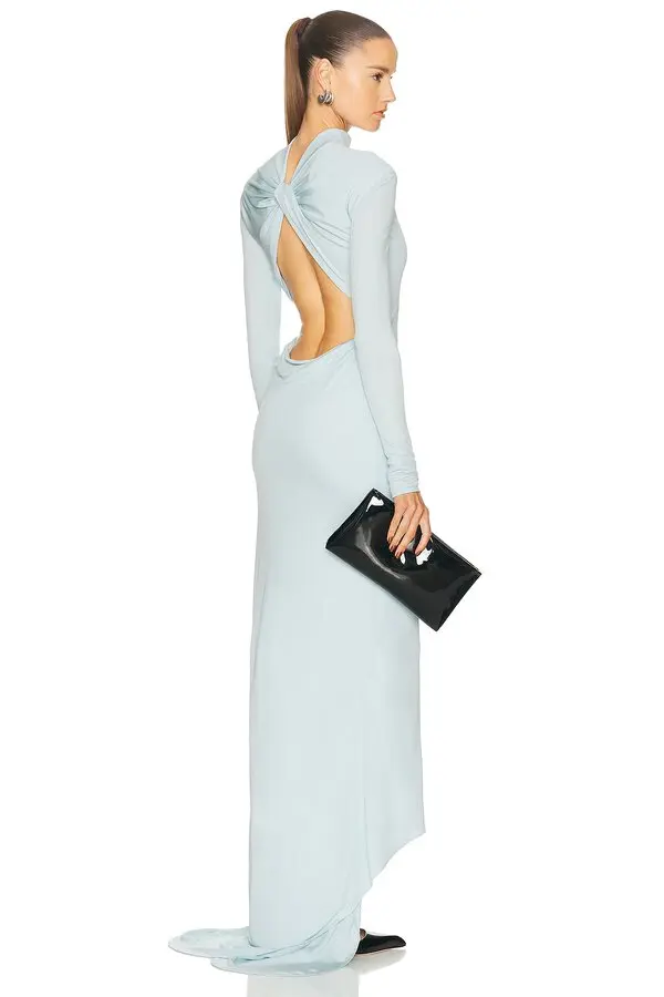 TOM FORD Long Sleeve Open Back Dress