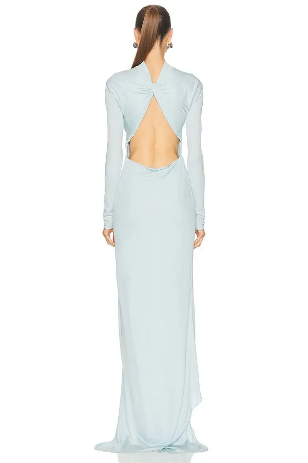 TOM FORD Long Sleeve Open Back Dress