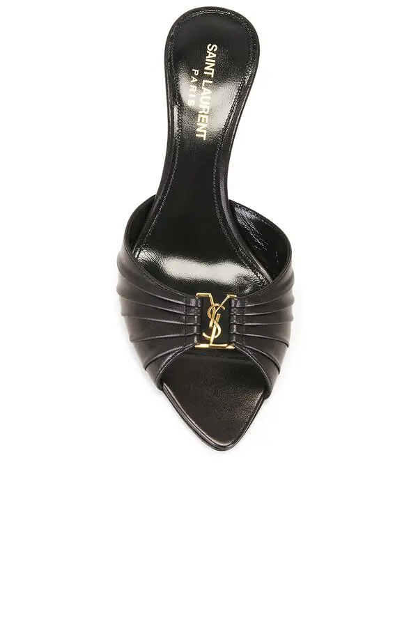 Saint Laurent Babylone Mule Sandal - Nero