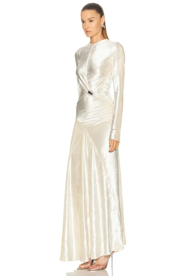 Rabanne Velvet Long Sleeve Gown
