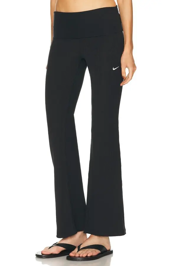Nike Chill Knit Rib Foldover Flare Pant