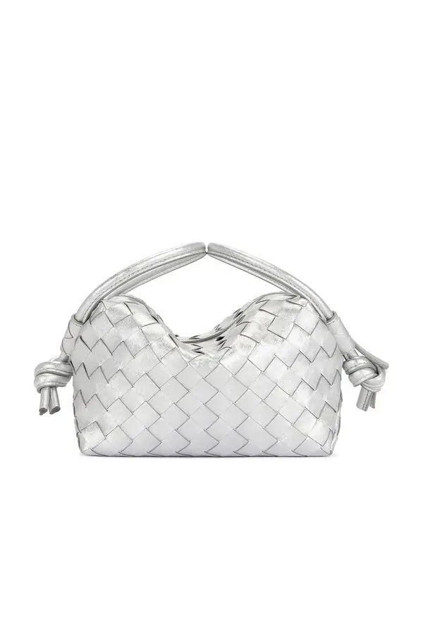 Bottega Veneta Loop Top Handle Bag - Silver